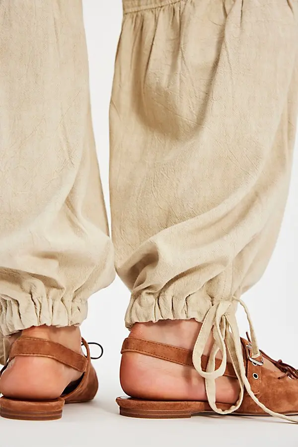 Jeffrey Campbell Lexii Laced Flats In Tan Suede - 58% Off